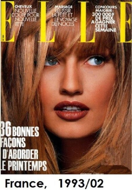 Elle Magazine February 1993 Cover Photo - France Elle Magazine February 1993 Cover Photo - France