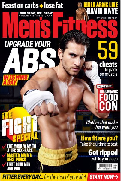 Mens Fitness Magazine October 2013 Cover Photo United Kingdom