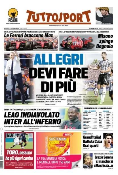 Massimiliano Allegri, Arkadiusz Milik, Tutto Sport Magazine 04 ... Massimiliano Allegri, Arkadiusz Milik, Tutto Sport Magazine 04 ...