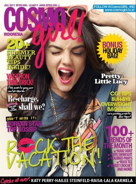 Lucy Hale Cosmo Girl Magazine July 2011 Cover Photo Indonesia