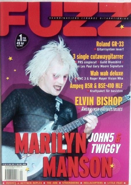 Marilyn Manson, Fuzz Magazine February 2001 Cover Photo - Sweden