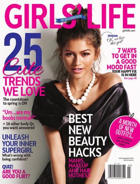 Zendaya Girls Life Magazine March 2016 Cover Photo United States